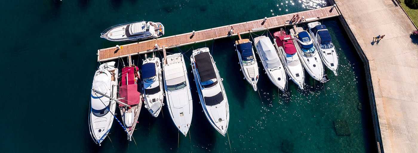 Harbour at naturist campsite Valalta Rovinj, Istria, Croatia ...